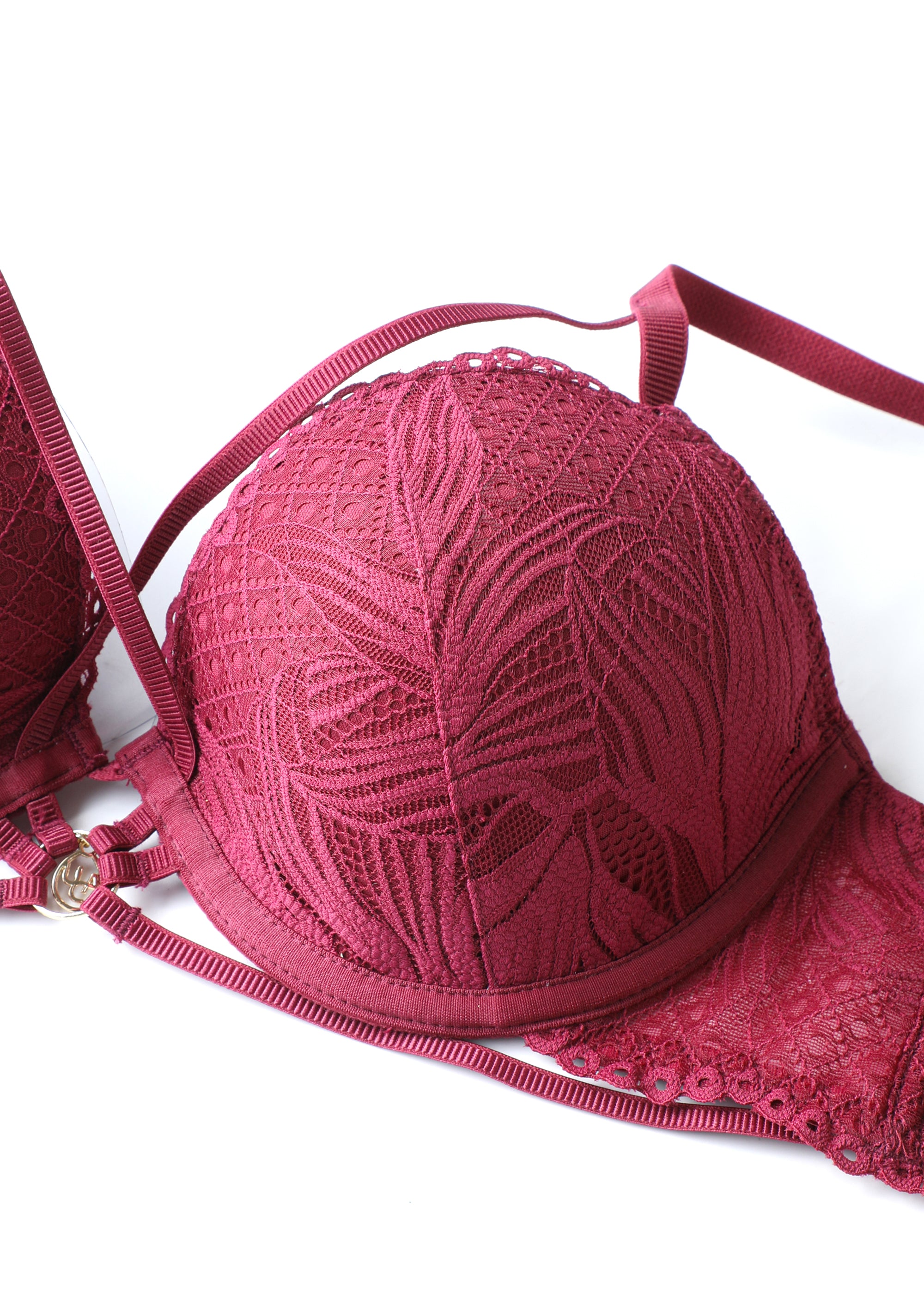 Elegant Blue Recycled Lace Push-Up Bra | UCA Lingerie