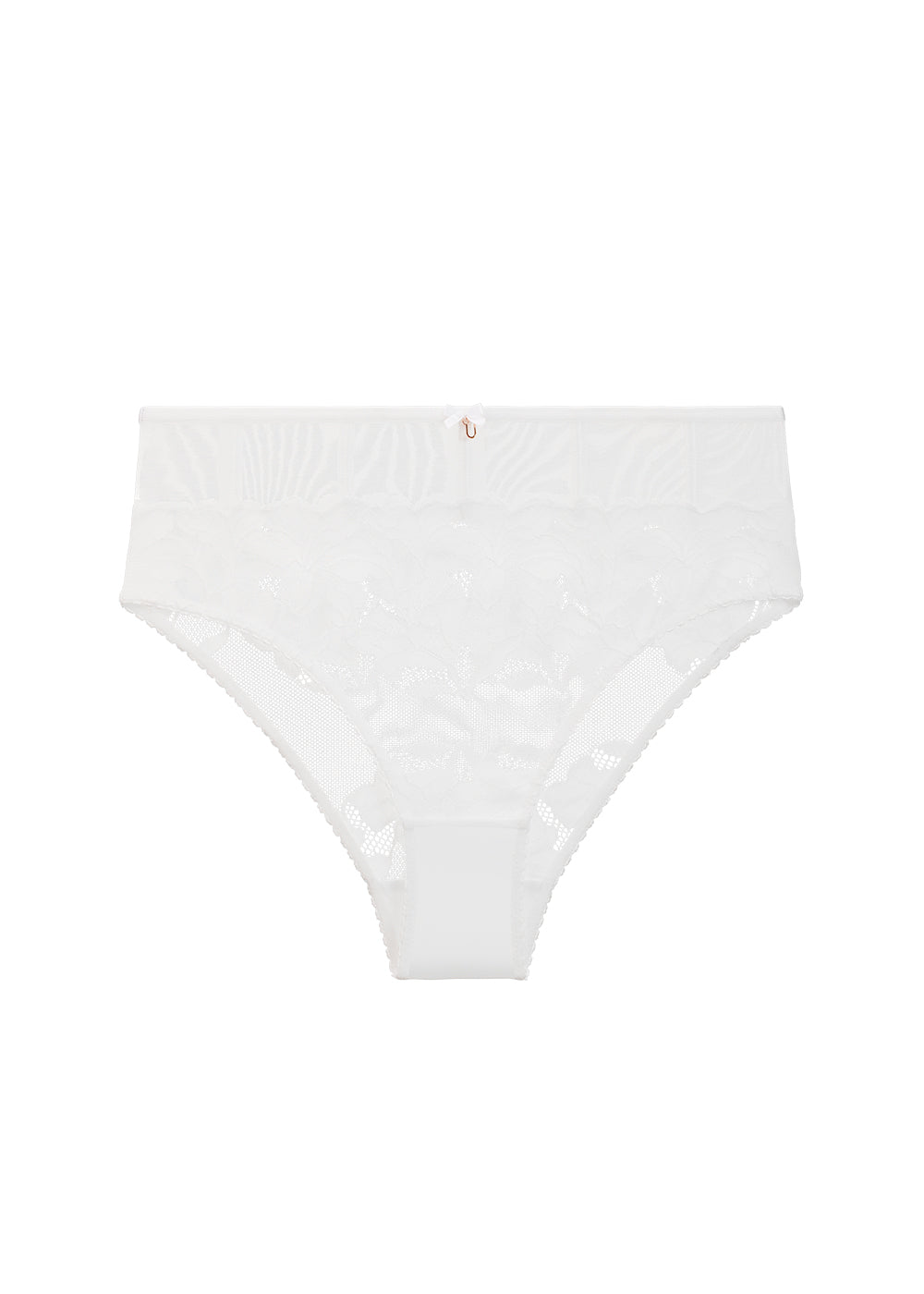 JEAN Seductive Floral White Lace Brief Panties